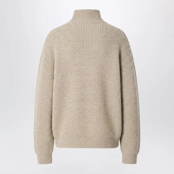 LEMAIRE Beige Yak And Alpaca Turtleneck Sweater - Cream