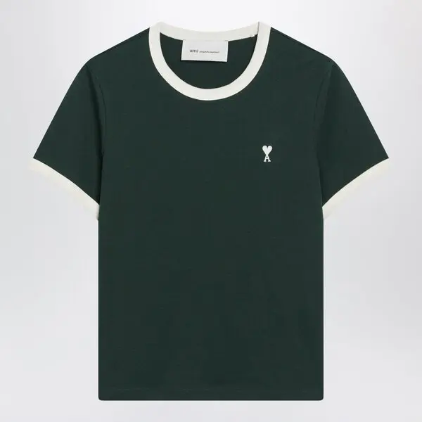 AMI Paris De Cå“ur Cotton T-shirt - Green