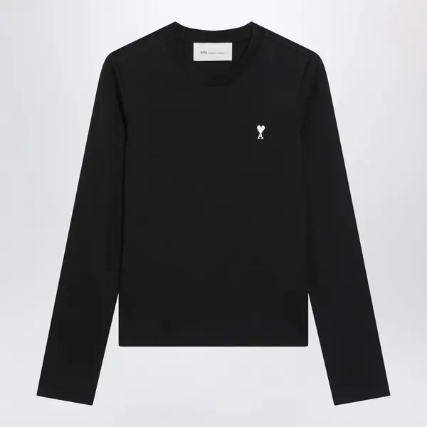 AMI Paris De Cå“ur Cotton T-shirt - Black