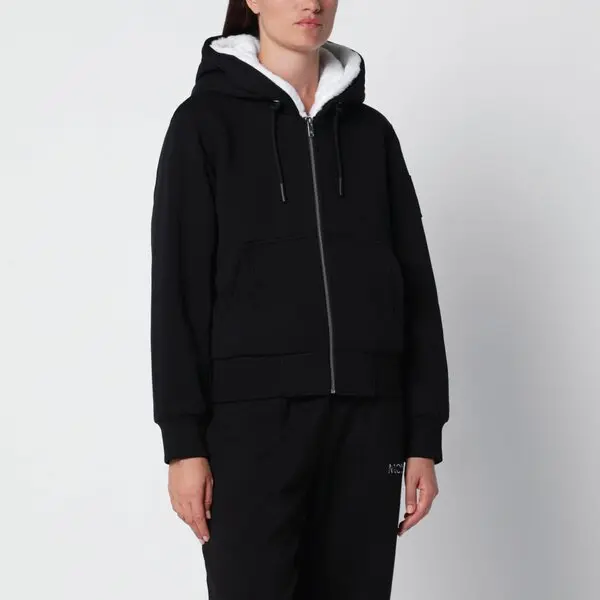 Moose Knuckles Classic Bunny / White Cotton Sweatshirt - Black