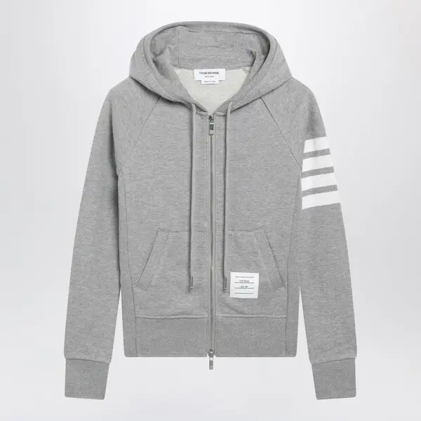 Thom Browne Light Grey Classic Loopback Cotton Sweatshirt - Gray