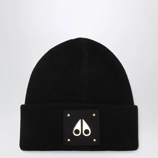 Moose Knuckles Gold Series Icon Wool Beanie - Black