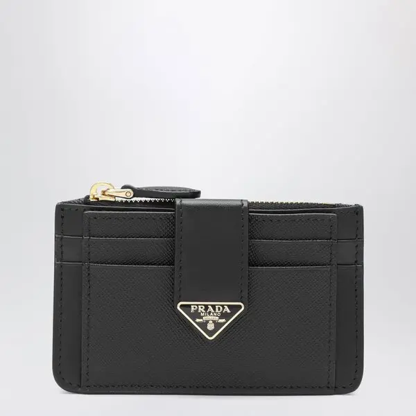 Prada Saffiano Leather Card Holder - Black
