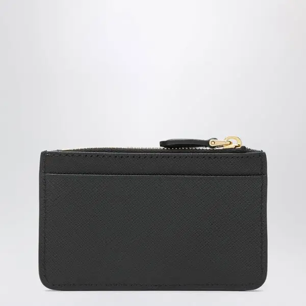 Prada Saffiano Leather Card Holder - Black