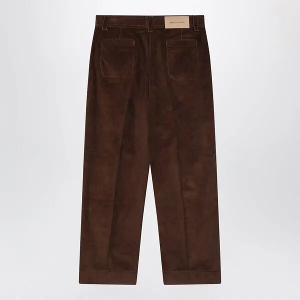 AMI Paris Chocolate Corduroy Trousers