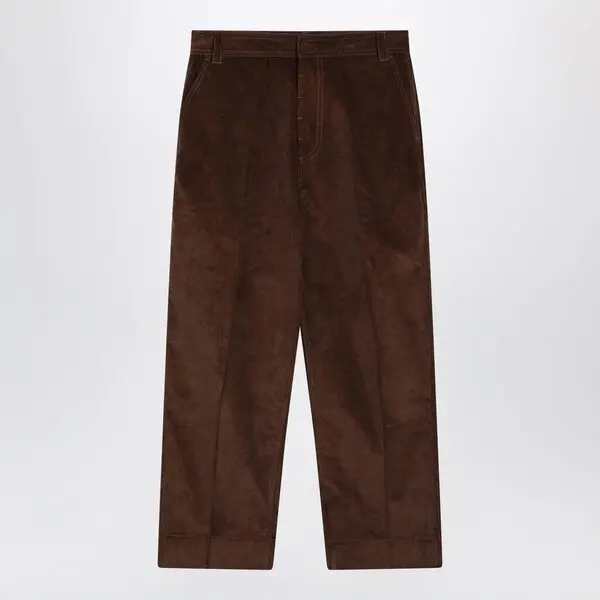 AMI Paris Chocolate Corduroy Trousers - Brown