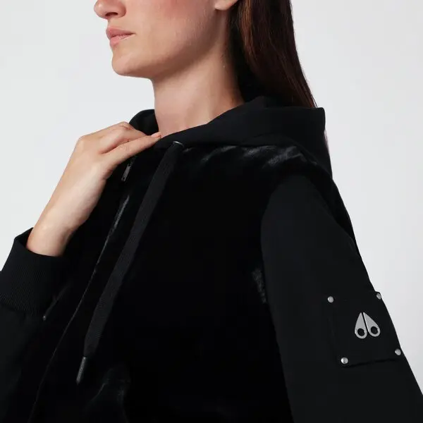 Moose Knuckles Rosylyn Bunny Cotton Hoodie - Black