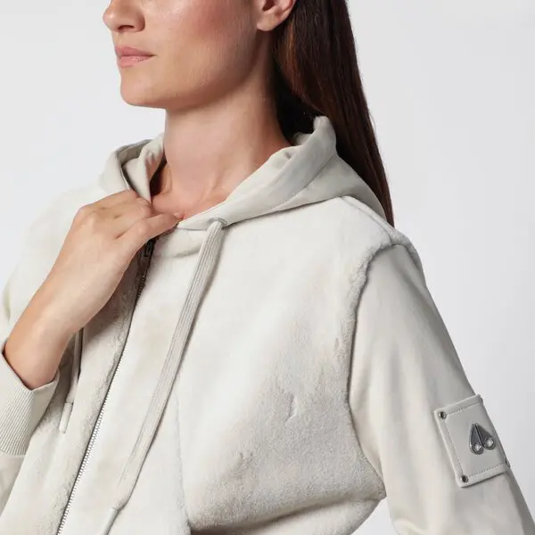 Moose Knuckles Roslyn Bunny Alabaster Cotton Hoodie