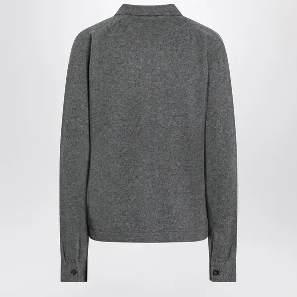 TOTEME Dark Grey Melange Cashmere Cardigan - Gray