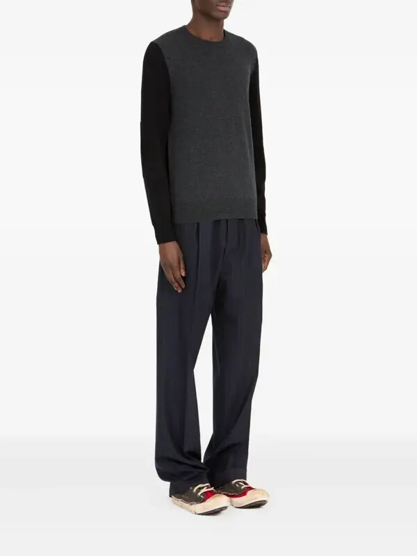 MAISON MARGIELA Two-tone Wool Pullover With Elbow Patches