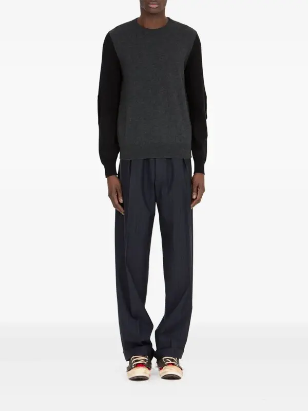 MAISON MARGIELA Two-tone Wool Pullover With Elbow Patches