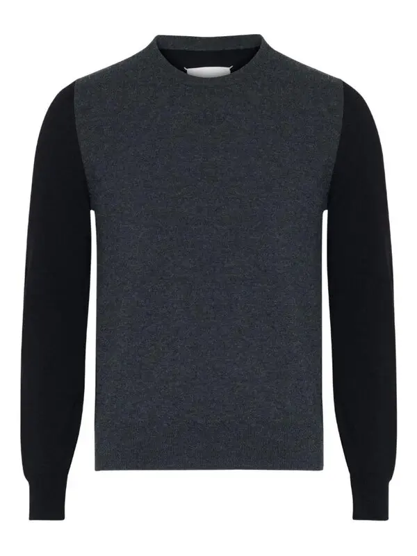 MAISON MARGIELA Two-tone Wool Pullover With Elbow Patches - Gray