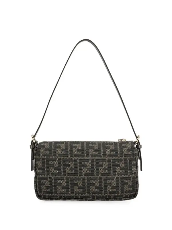 Fendi Borsa Zip Top Small In Tessuto Jacquard Ff Zucca