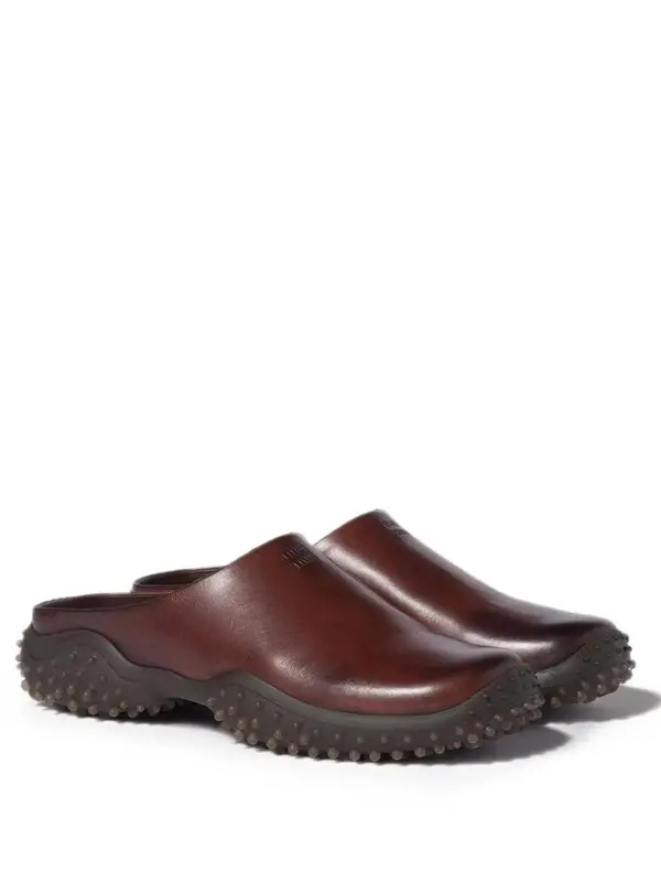 Miu Miu Sabot In Pelle - Brown