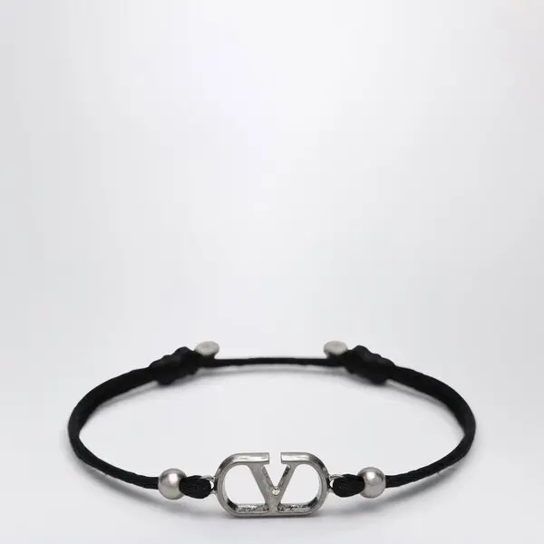 Valentino Garavani Vlogo Signature Cord Bracelet - Black