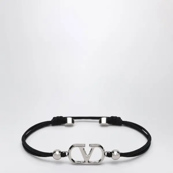 Valentino Garavani Vlogo Signature Cord Bracelet - Black