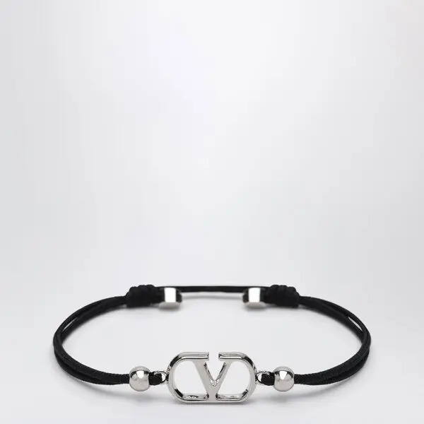 Valentino Garavani Vlogo Signature Cord Bracelet - Black