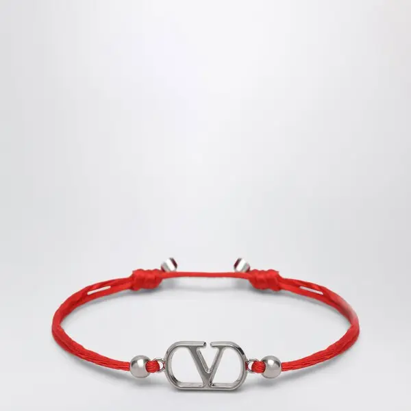 Valentino Garavani Vlogo Signature Cord Bracelet - Red