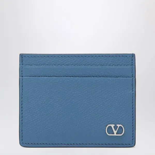 Valentino Garavani Ultramarine Leather Card Holder - Blue