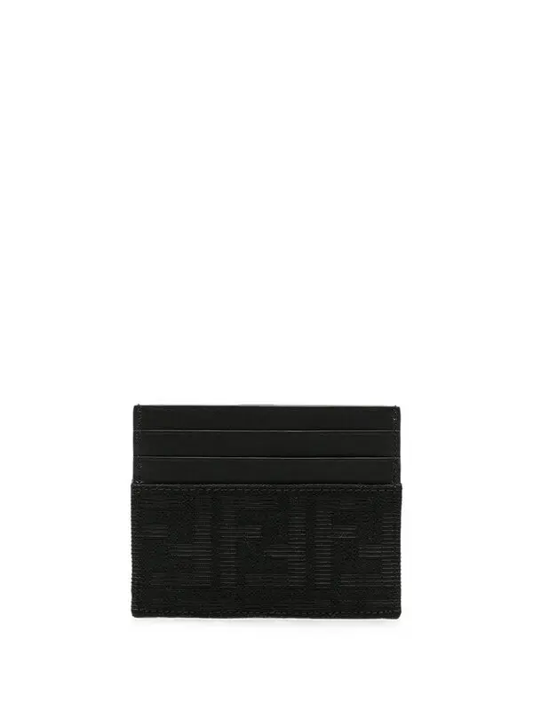 Fendi Portacarte Ff Jacquard Zucca E Pelle