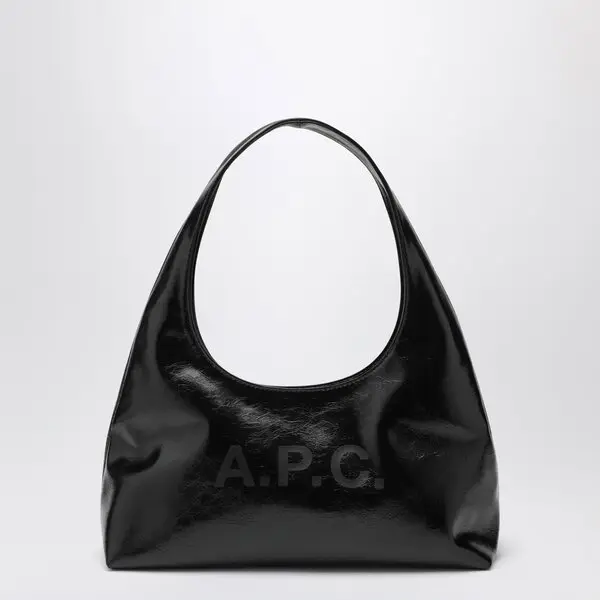 A.p.c. Baby Ninon Leather-effect Shoulder Bag - Black