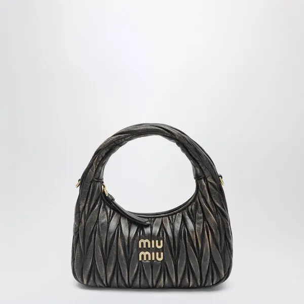 Miu Miu Coffee Wander Bag In Quilted Nappa - Brown