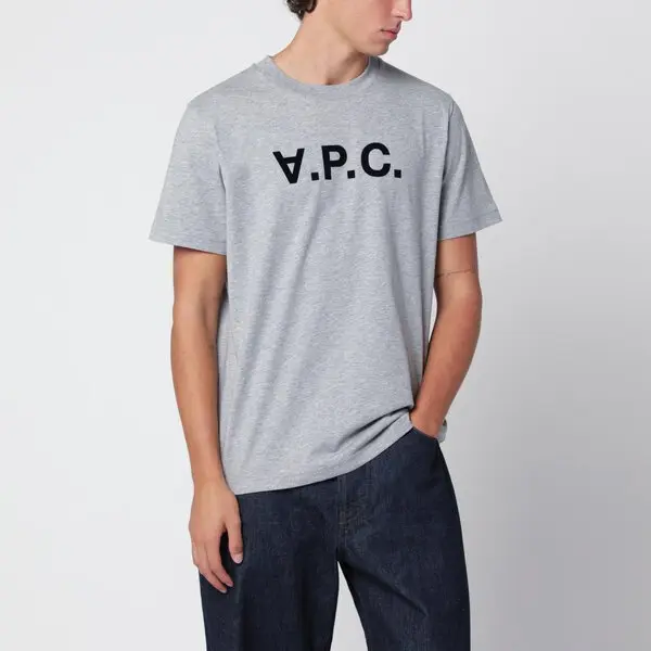 A.p.c. Standard Grand Melange Cotton T-shirt - Gray