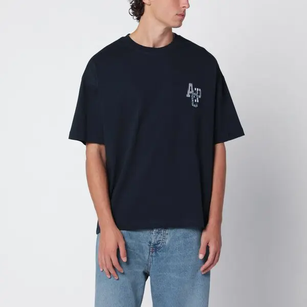 A.p.c. Bruno Navy Cotton T-shirt - Blue