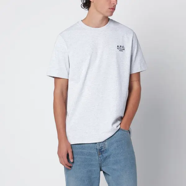 A.p.c. Rue Madame T-shirt In Grey Cotton