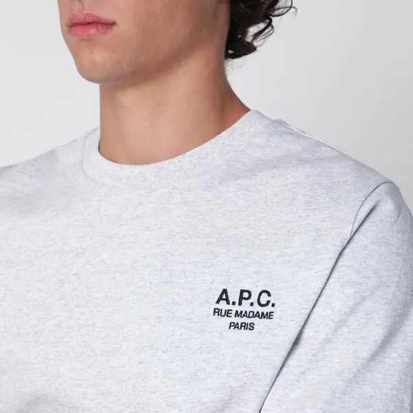 A.p.c. Rue Madame T-shirt In Grey Cotton