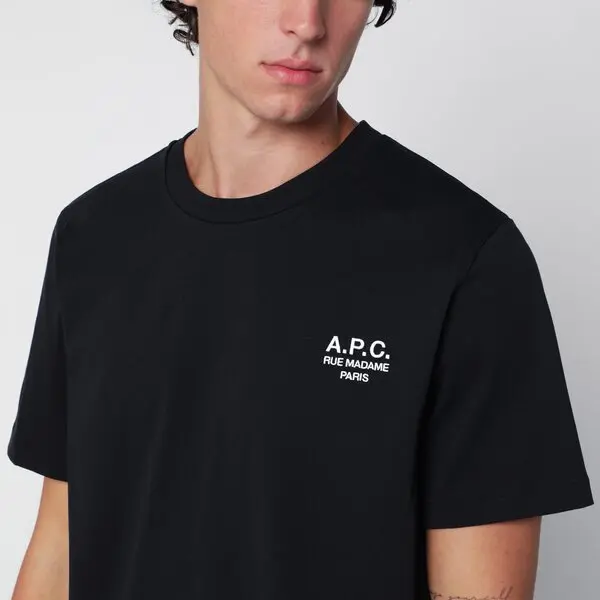 A.p.c. Rue Madame T-shirt In Cotton - Black