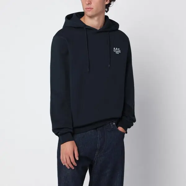 A.p.c. Navy Cotton Hoodie