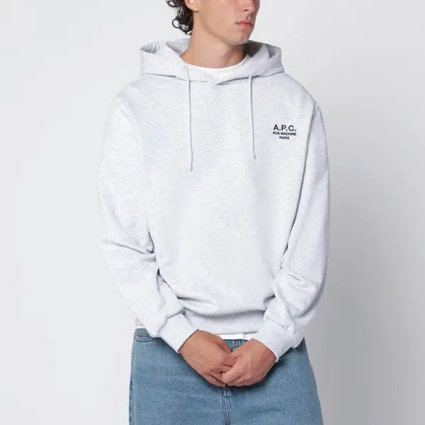A.p.c. Grey Cotton Hoodie - Gray