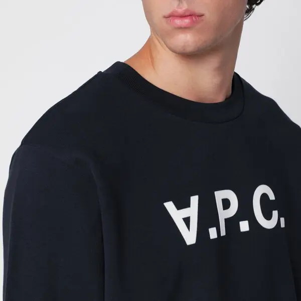 A.p.c. Standard Grand Vpc Dark Cotton Sweatshirt - Blue