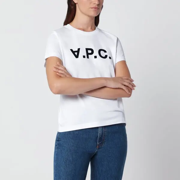 A.p.c. Cotton T-shirt With Embroidery - White