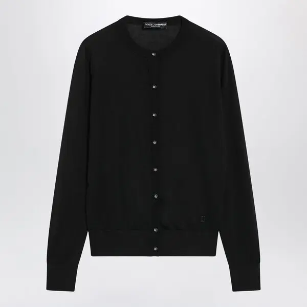 Dolce & Gabbana Cashmere And Silk Cardigan - Black