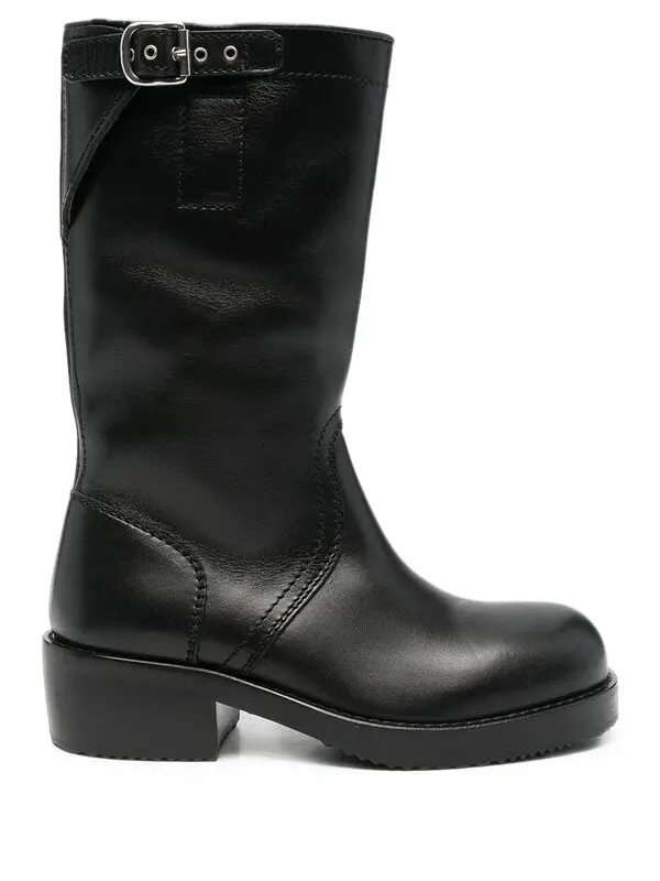 Dries Van Noten Stivali Biker In Pelle