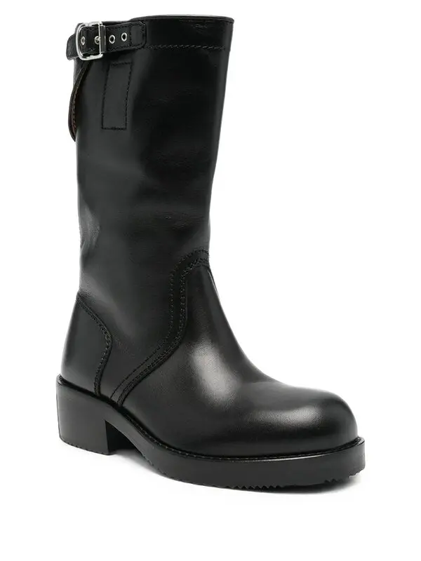 Dries Van Noten Stivali Biker In Pelle