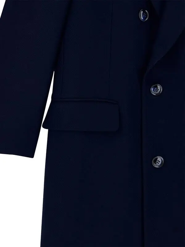 Giorgio Armani Cappotto In Lana Vergine E Cashmere Con Motivo Chevron