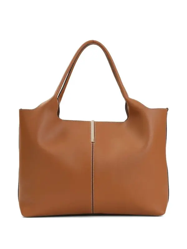 TOD'S Medium-small Leather Shopping Bag - Brown