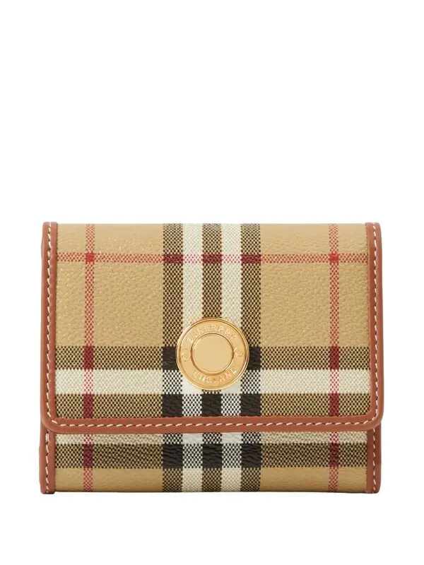 Burberry Lancaster Small Check Tri-fold Wallet