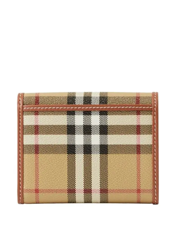 Burberry Lancaster Small Check Tri-fold Wallet