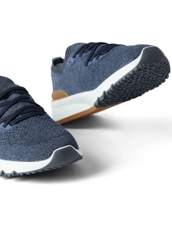 Brunello Cucinelli Sneakers Runner In Maglia Chiné Di Cotone