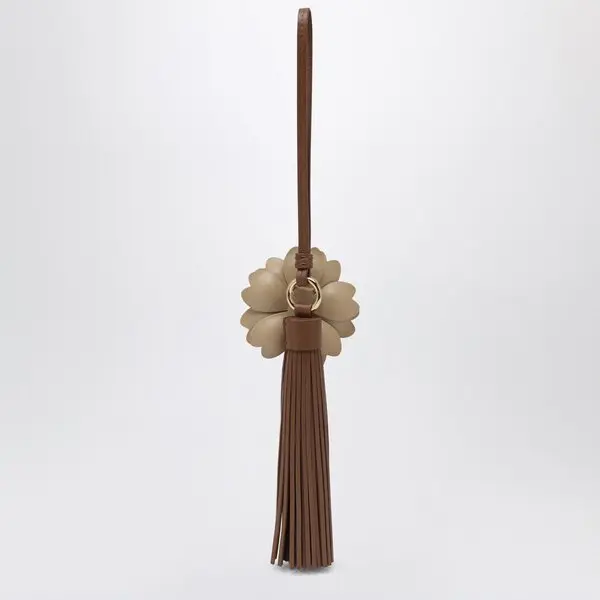 Miu Miu Cognac/sand Floral Leather Trick - Brown