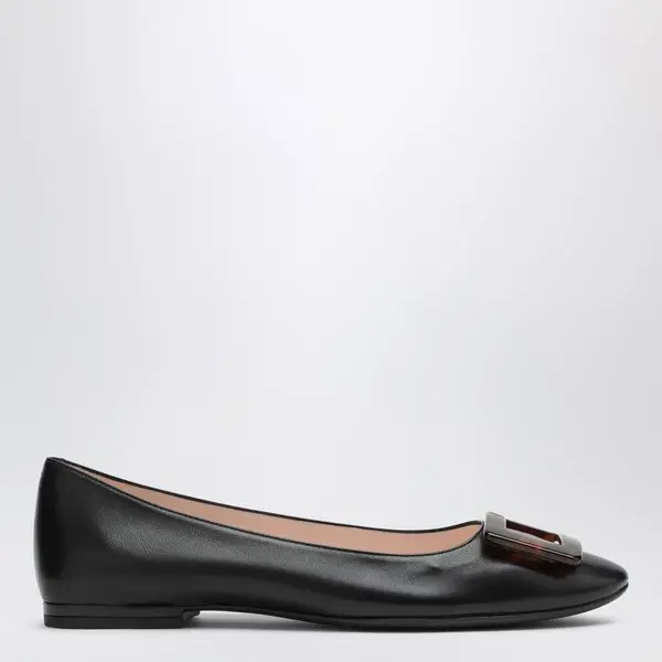 ROGER VIVIER U Look Ballet Flats In Leather - Black
