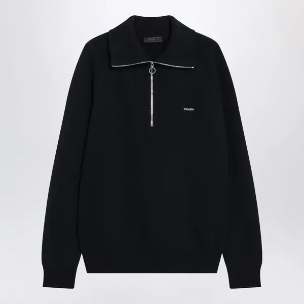 Prada Wool And Cashmere Polo Shirt - Blue