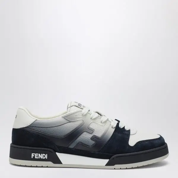 Fendi Match Sneaker In White Leather And Suede