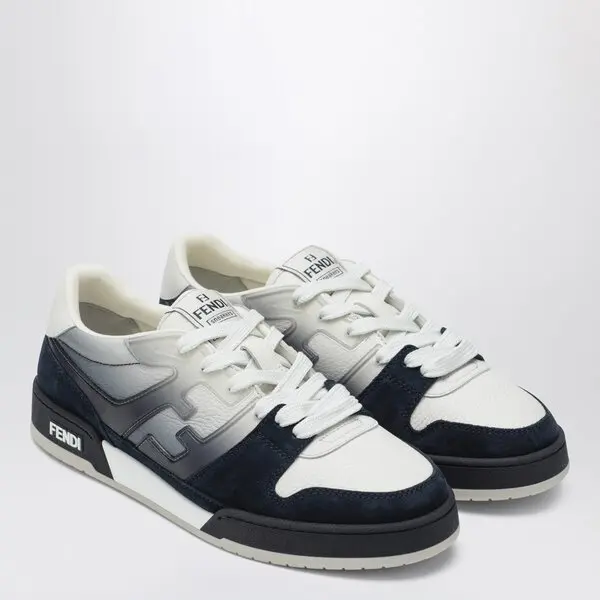 Fendi Match Sneaker In White Leather And Suede