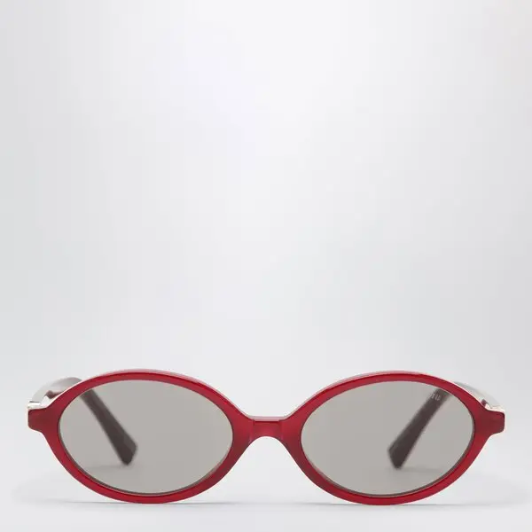 Miu Miu Miu Regard Oval Sunglasses In Burgundy - Red