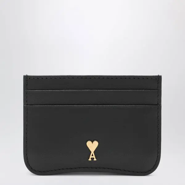AMI Paris De Coeur Cardholder In Leather - Black